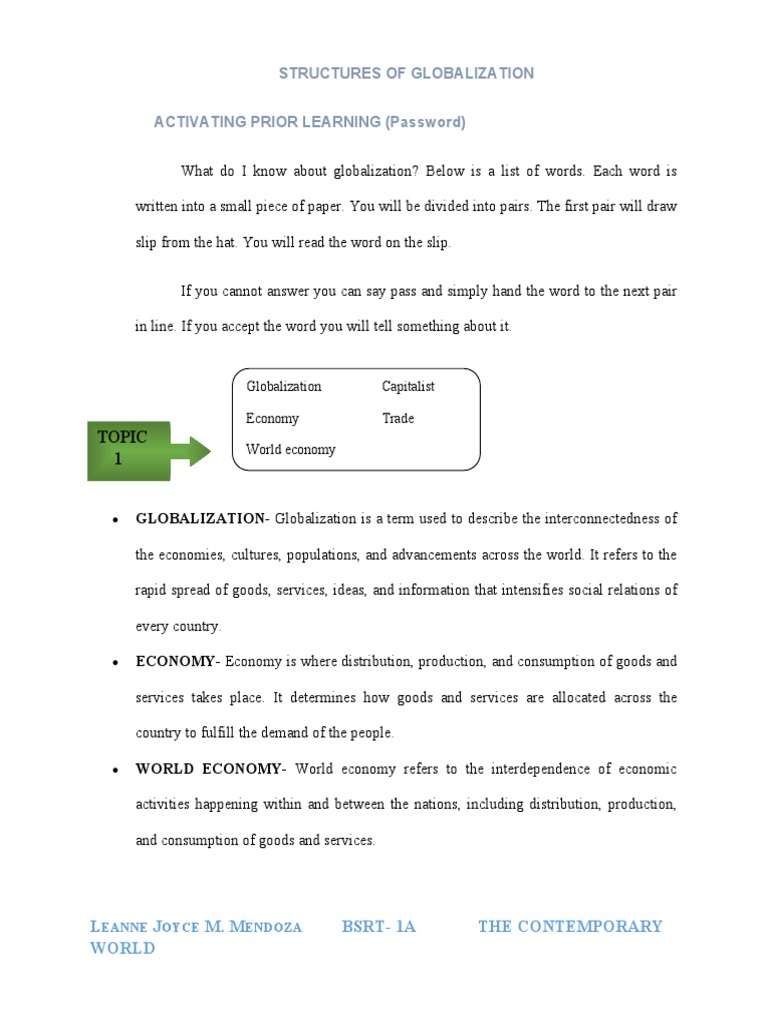 Understanding Globalization Concepts | PDF | Globalization | Capitalism