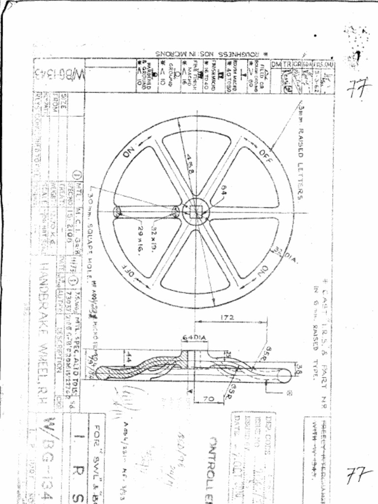 W-BG-1343 Hand Brake Wheel, RH | PDF