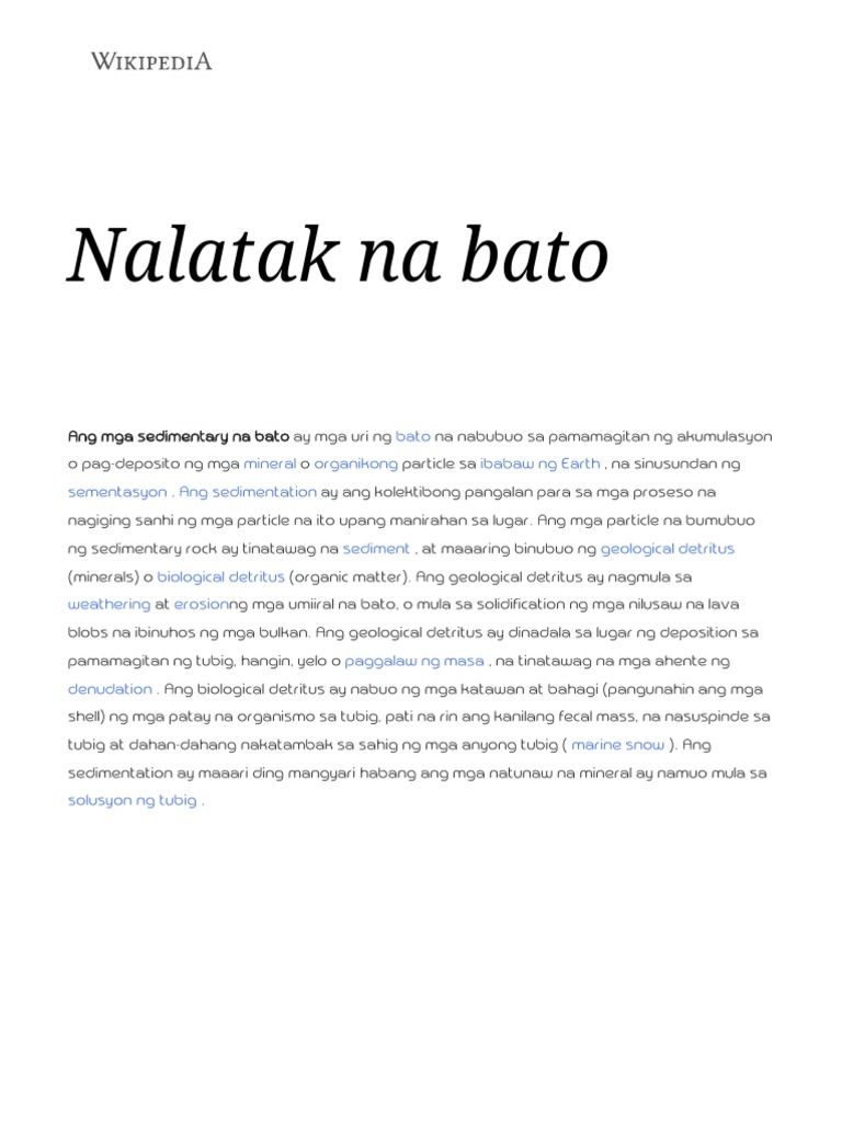 Sedimentary Rock - Wikipedia | PDF