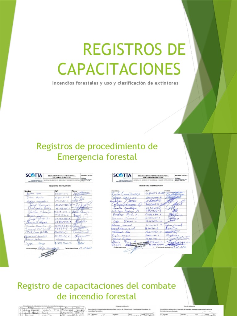 Registros de Capacitaciones | PDF