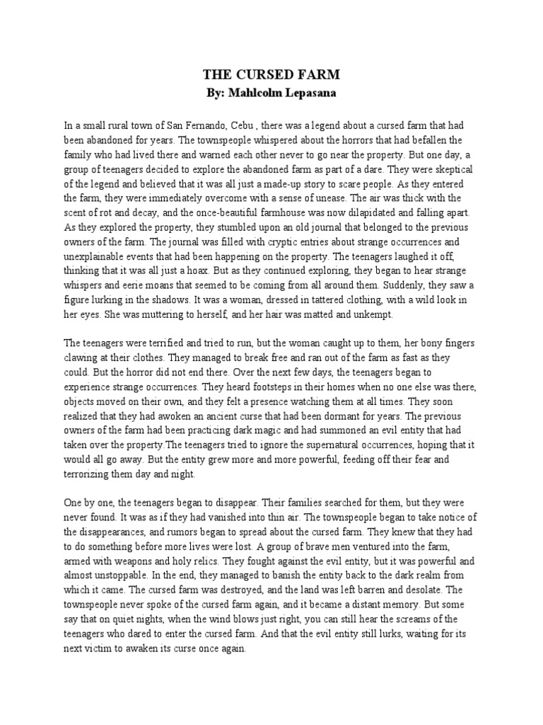 Cursed Farm Horror Legend Unveiled | PDF