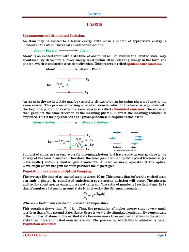 Lasers | PDF | Laser | Natural Philosophy