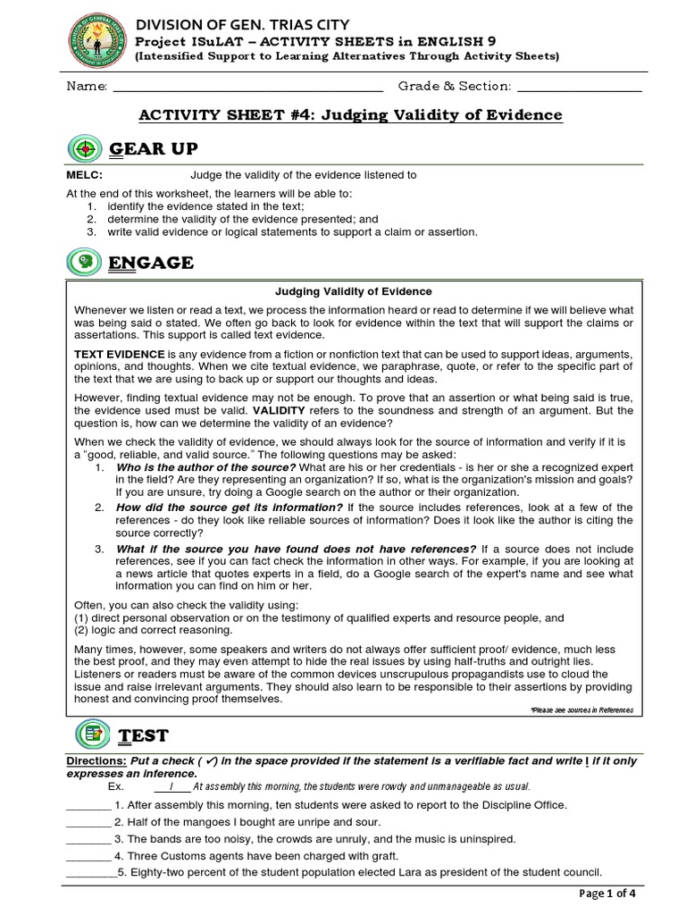 ENGLISH9 AS4 JudgingValidity FINAL PDF | PDF | Cigarette | Tobacco Smoking