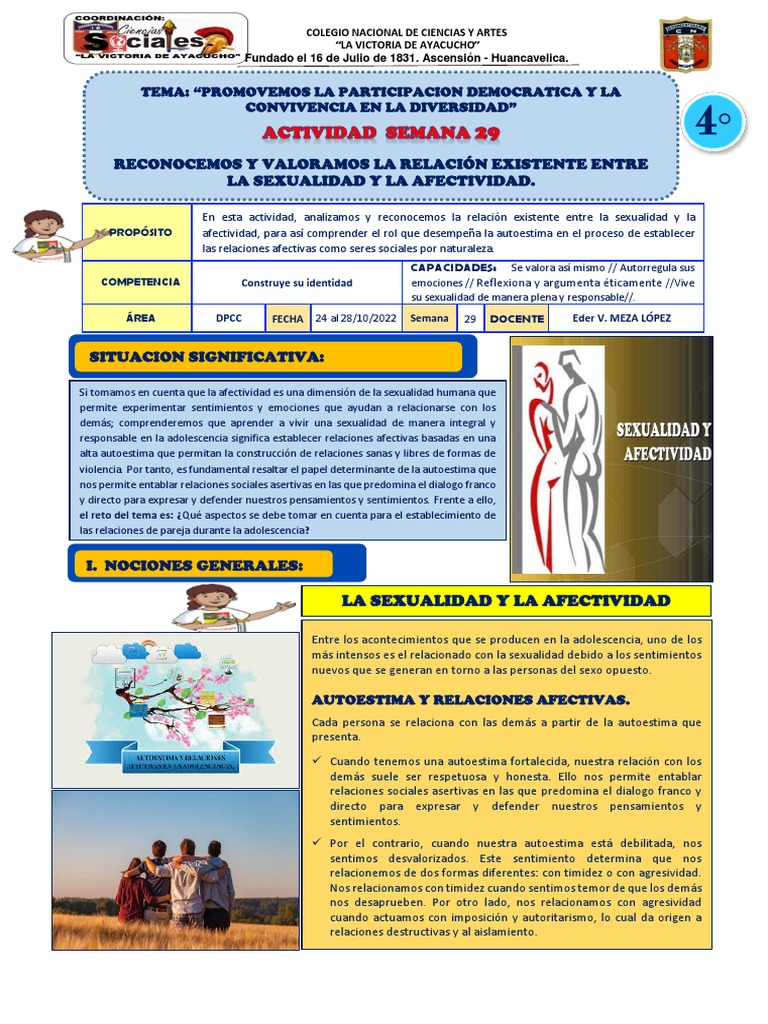 Actividad 29 - DPCC 4 | PDF | Amor | Sexualidad