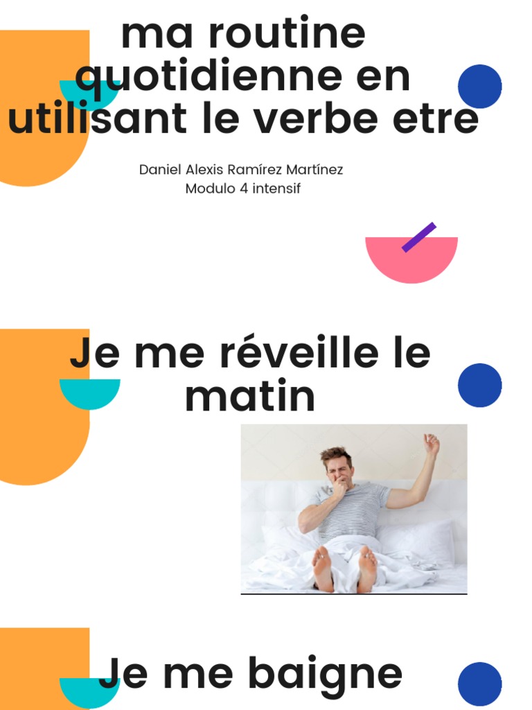 Ma routine quotidienne avec "être" | PDF | Arts du langage et discipline