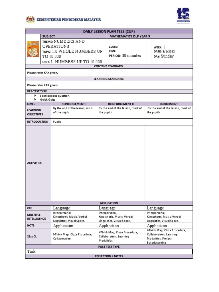 RPH Cup-Mt DLP Y3 (Tapak) | PDF | Cognitive Psychology | Behavior Modification
