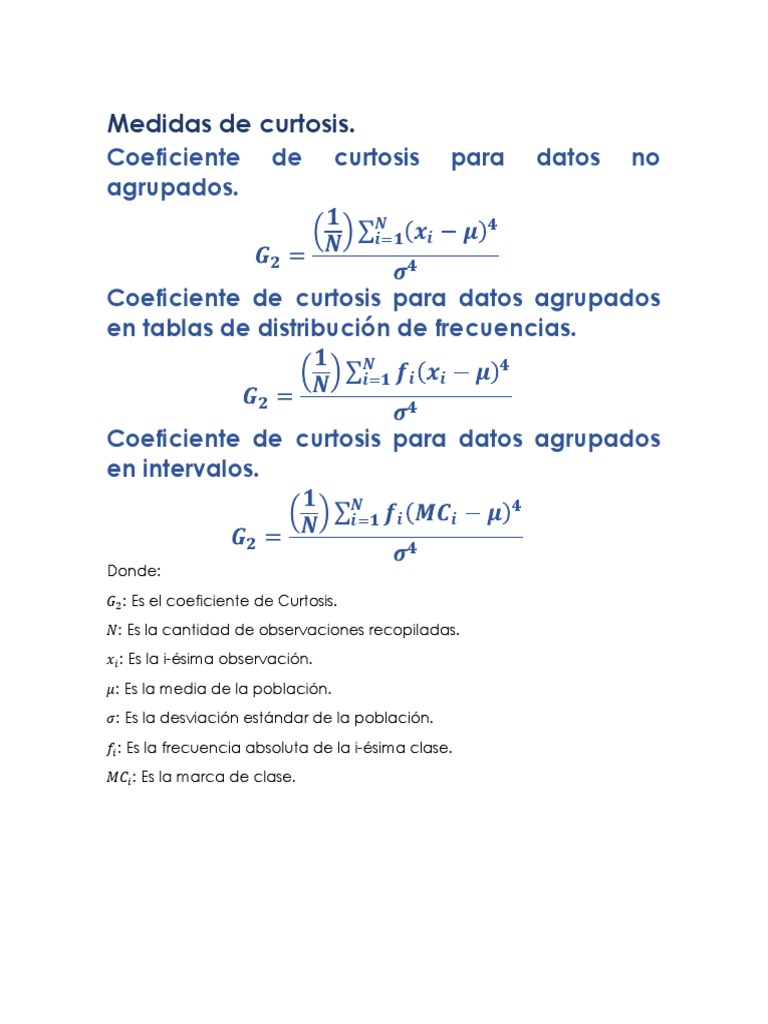 Medidas de Curtosis | PDF