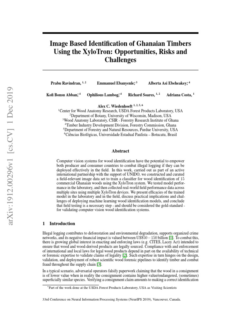 2019 Ravindran Et Al. Image Based Identification of Ghanaian Timbers ... 2019 Ravindran Et Al. Image Based Identification of Ghanaian Timbers ...