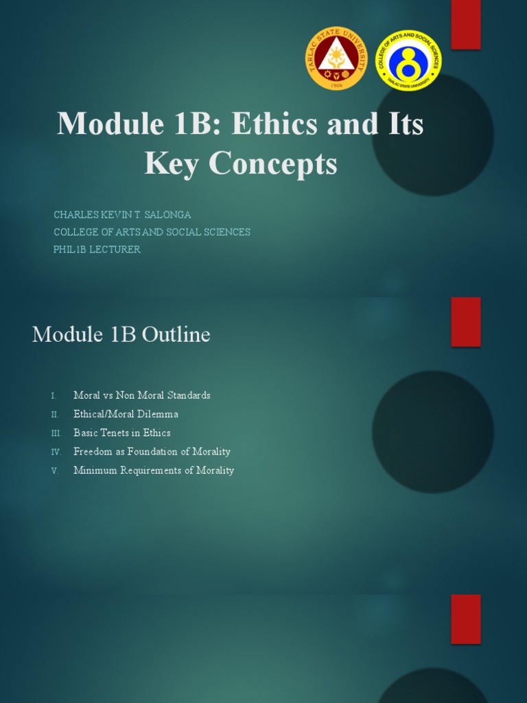 Phil1B Module 1B ETHICS AND ITS KEY CONCEPTS | PDF | Morality | Applied Ethics