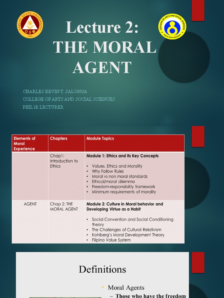 The Moral Agent in Ethics Lecture | PDF | Science & Mathematics