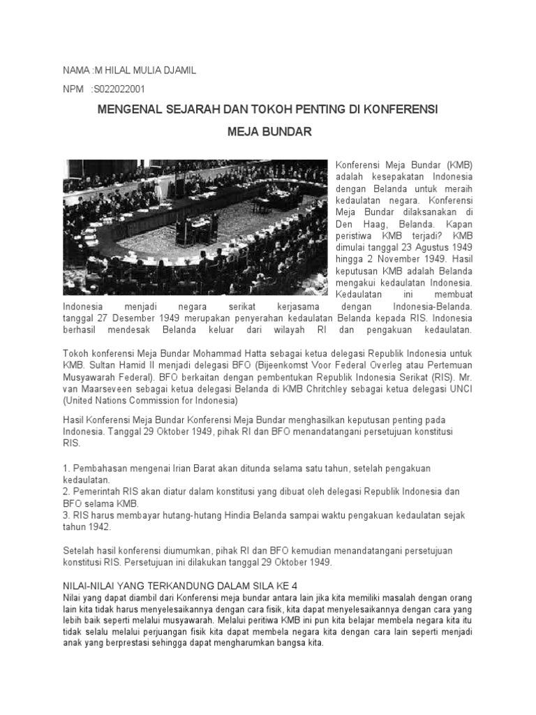 Sejarah dan Tokoh Konferensi Meja Bundar | PDF