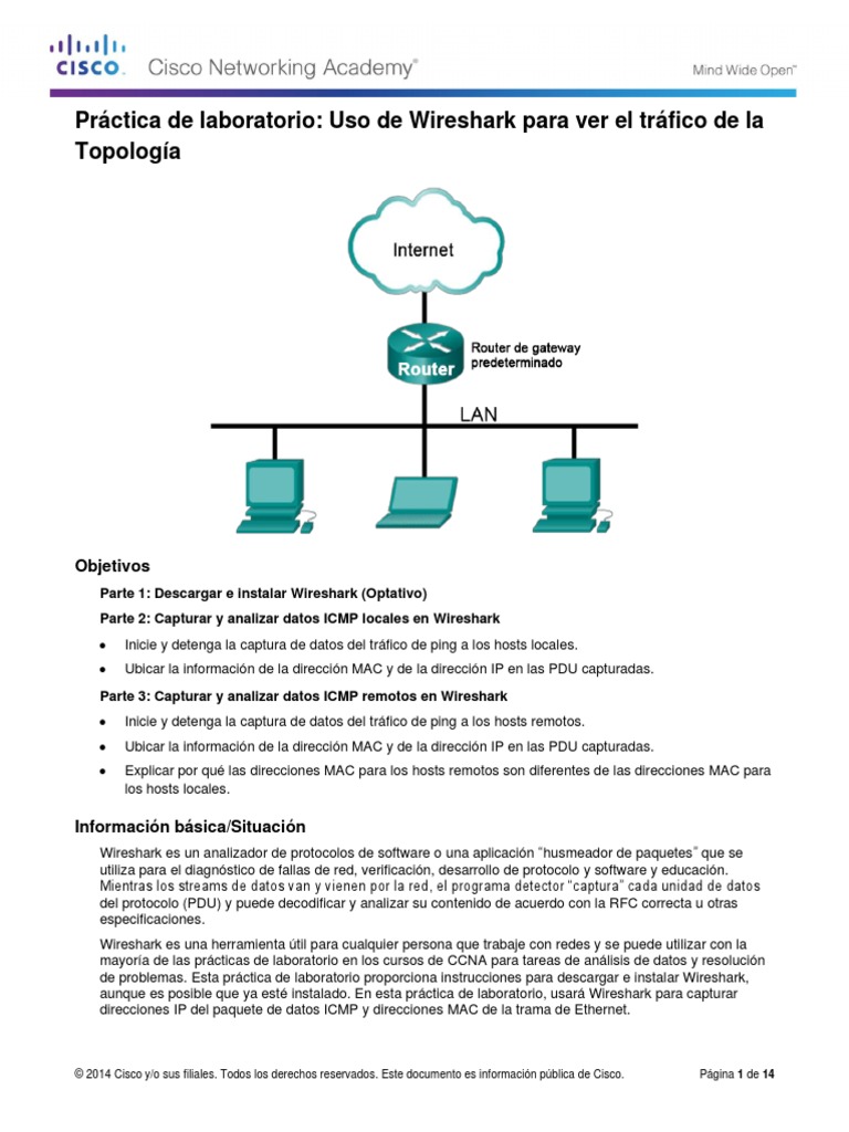 Usar Wireshark Para Ver El Tráfico De La Red Pdf Cortafuegos