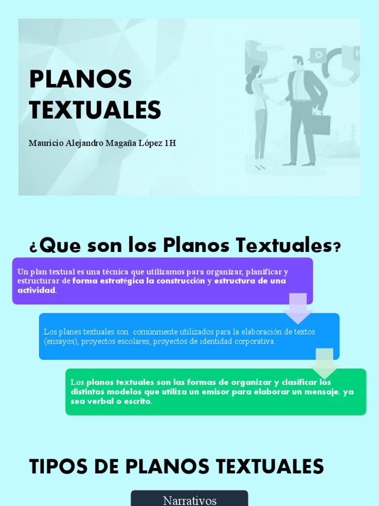 Planos Textuales Diapositiva | PDF | Oración (Lingüística) | Ensayos