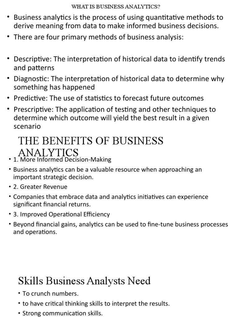 What Is Business Analytics | PDF | Analytics | Data Analysis What Is Business Analytics | PDF | Analytics | Data Analysis