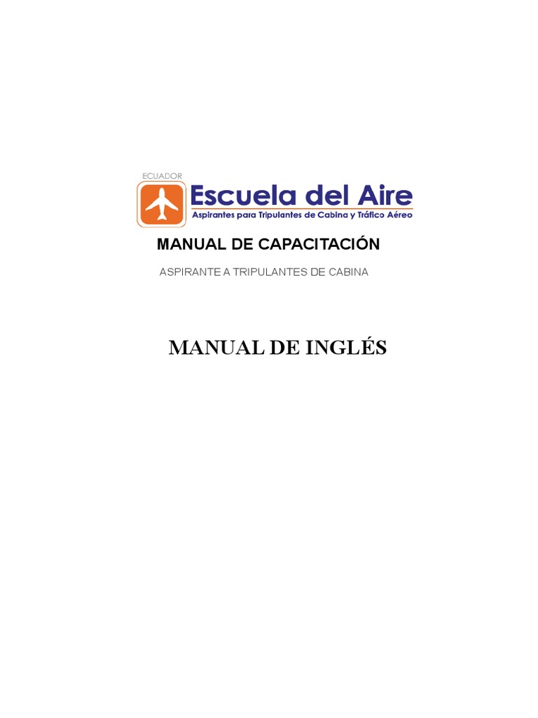 Manual de Inglés 1 | PDF | Flight Attendant | Airplane