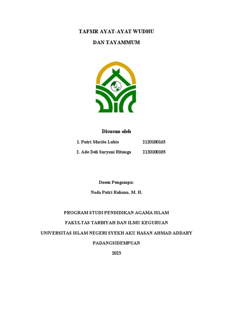 Makalah Kelompok 2 Tafsir Ayat Ayat Ibadah PDF | PDF