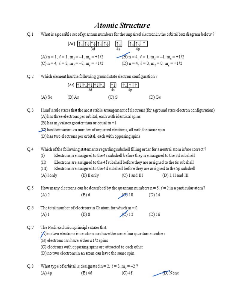 Quantum Numbers and Electron Configurations | PDF | Atomic Orbital ...