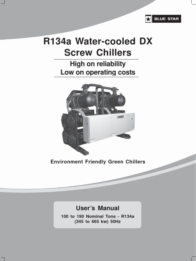 R134a WC DX SCREW CHILLER USER MANUAL USER MANUAL 1 PDF | PDF | Piston | Pump