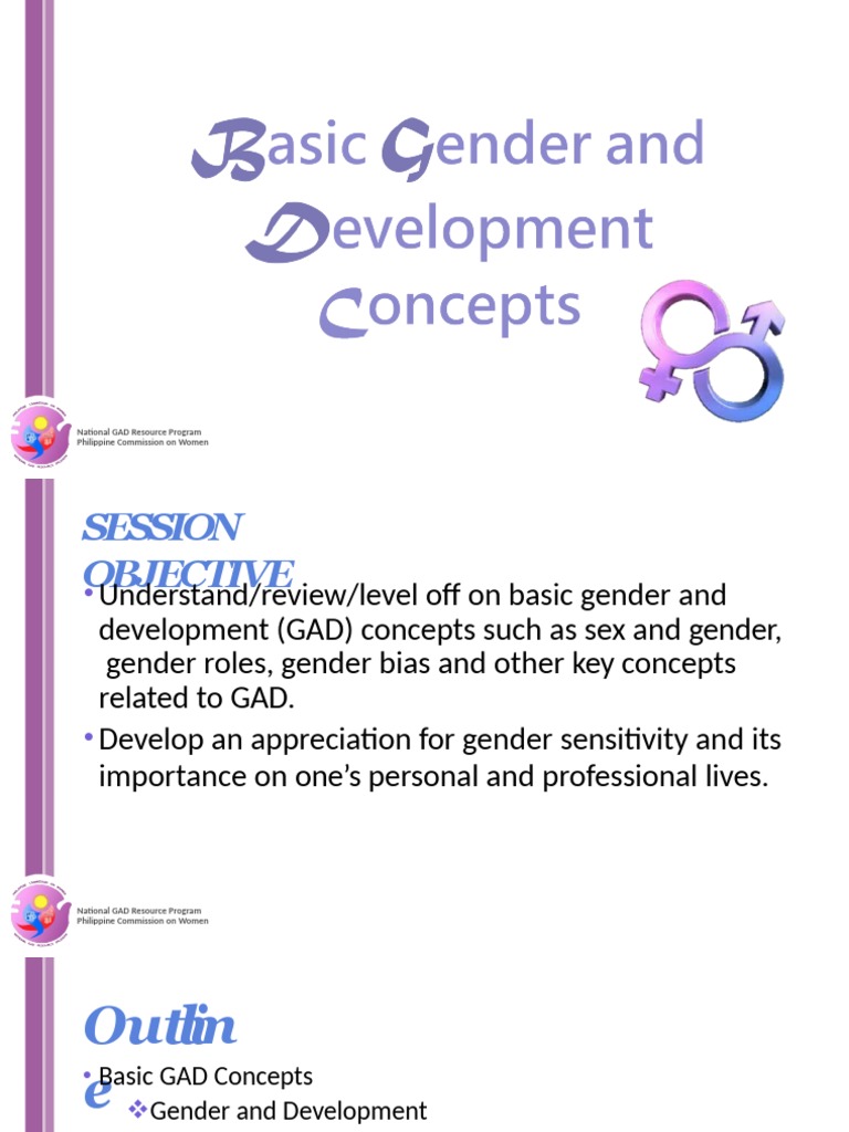 2022 GAD Webinar 1 - Session 1 - Basic GAD Concepts | PDF | Woman | Gender