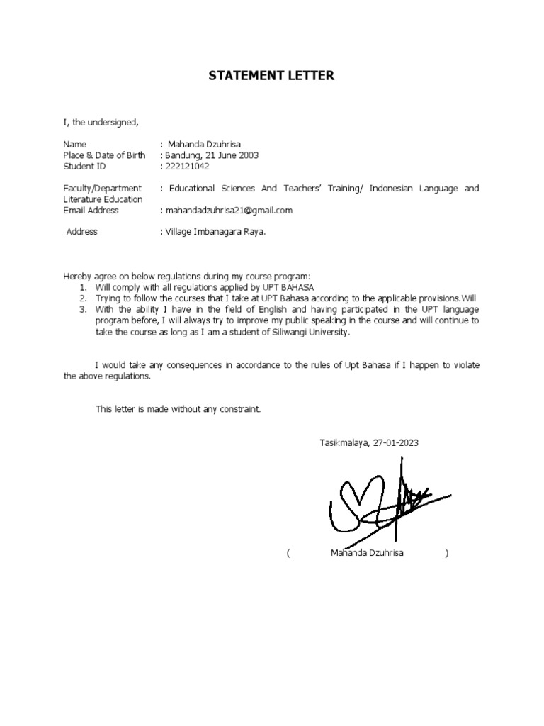 Statement-Letter-Master.docx | PDF