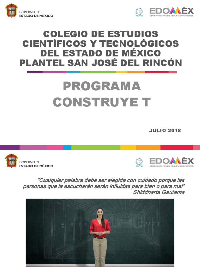 Programa Construye T | PDF | Plan de estudios | Enseñando