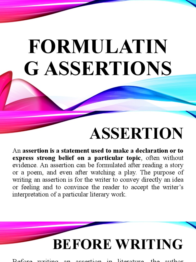 ASSERTIONS | PDF | Philippines | Evidence