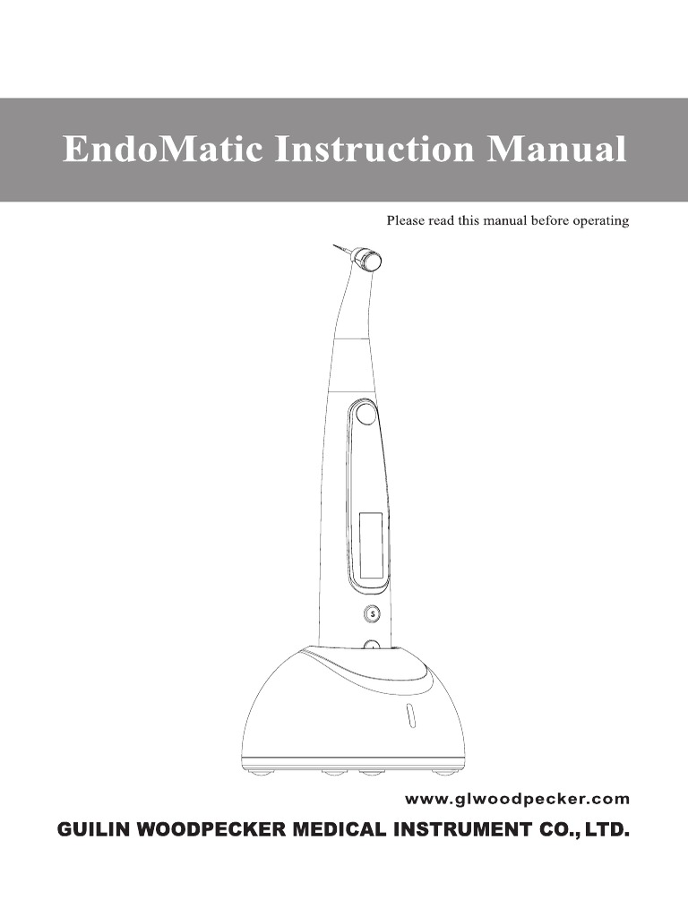 Woodpecker Endomatic User Guide | PDF | Sterilization (Microbiology ...