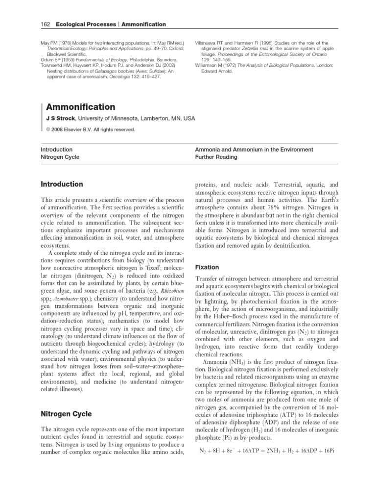 162 Ecological Processes Ammonification | PDF | Fertilizer | Soil
