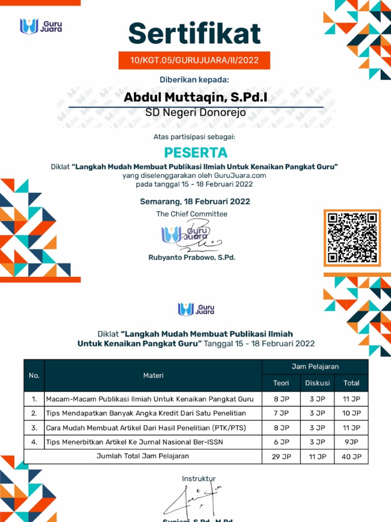 Abdul Muttaqin, S.Pd.I Sertifikat Publikasi Ilmiah PDF | PDF Abdul Muttaqin, S.Pd.I Sertifikat Publikasi Ilmiah PDF | PDF