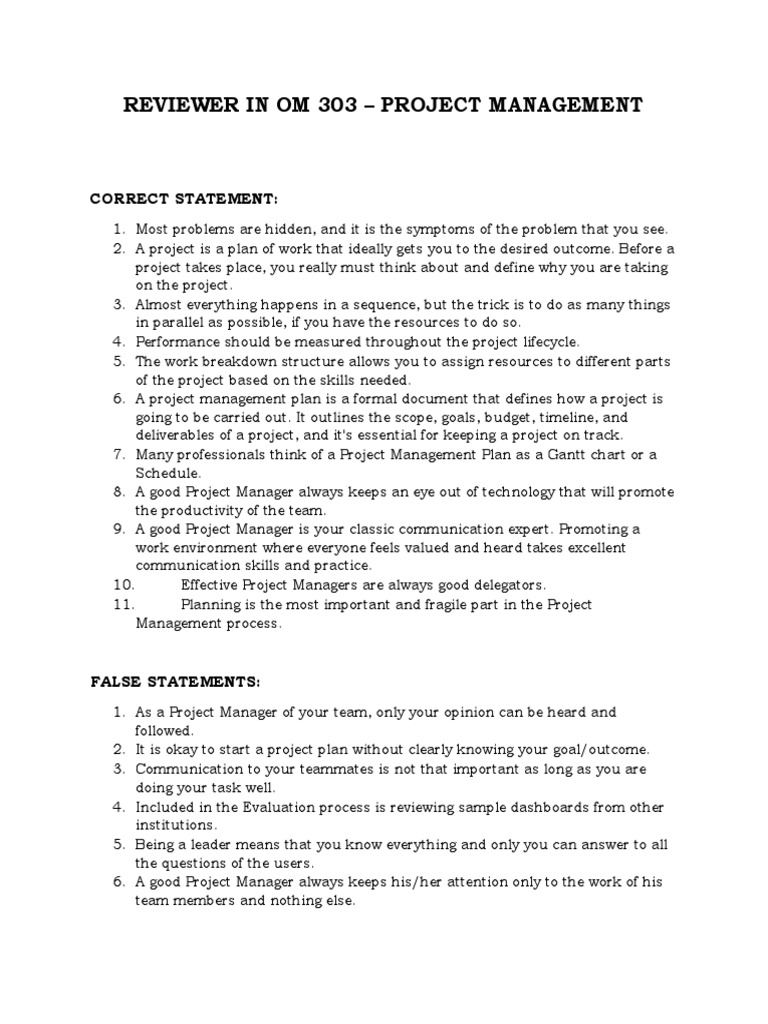 Project Management Plan Essentials | PDF | Project Management ...