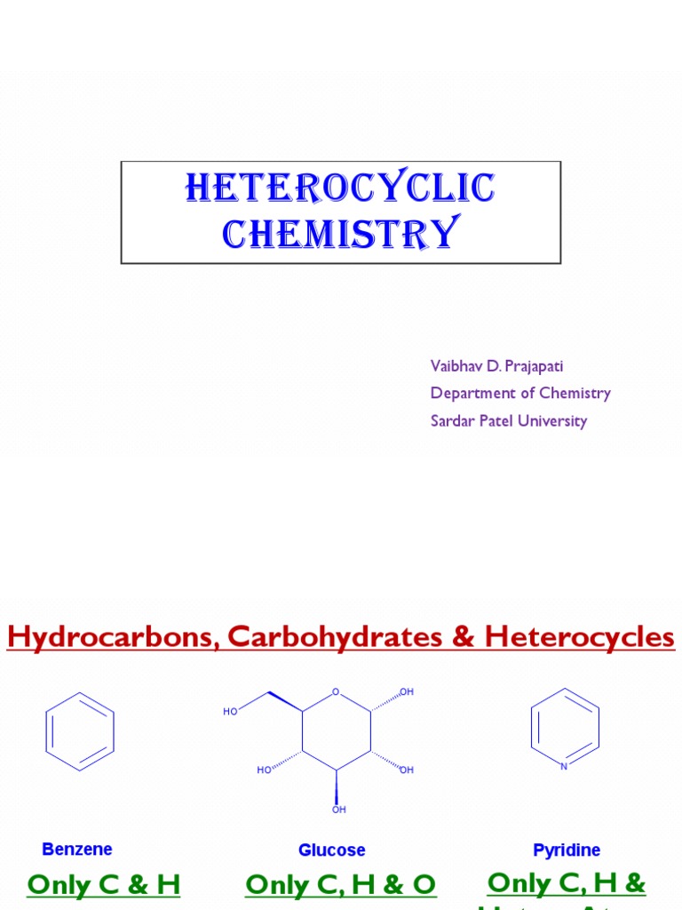 Heterocyclic Nomenclature | PDF | Heterocyclic Compound | Aromaticity