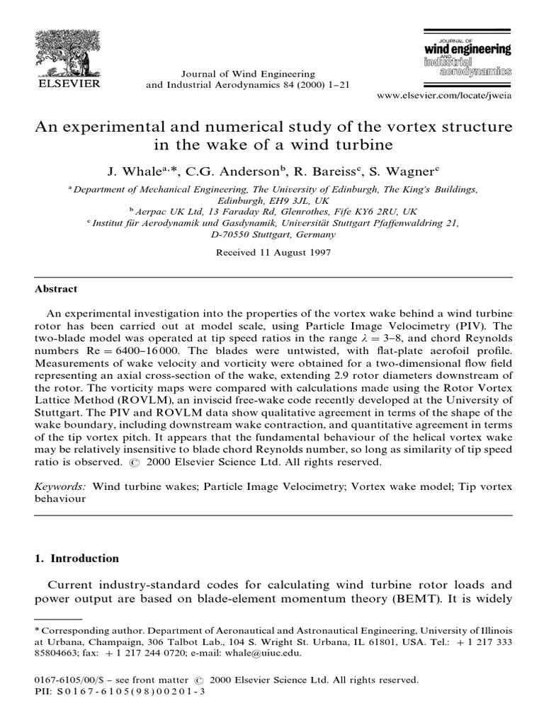 Nature Inspired Wind Turbine Blade Design | PDF | Vortices | Airfoil