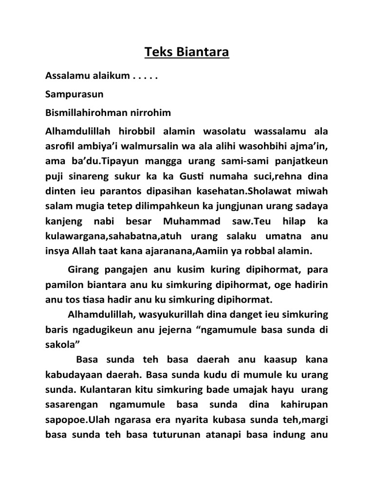Teks Biantara | PDF