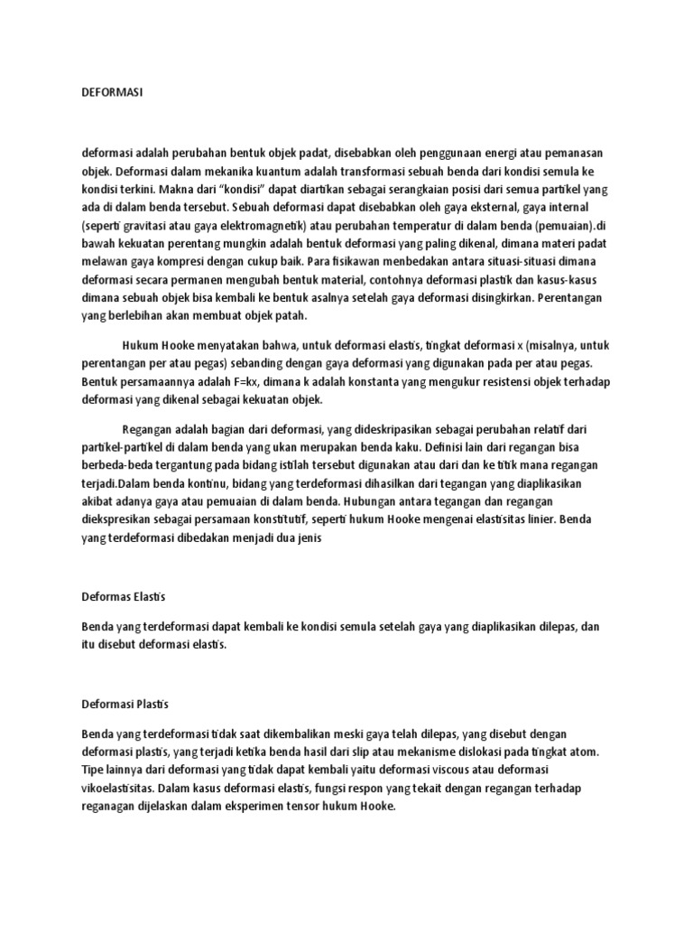 Deformasi | PDF