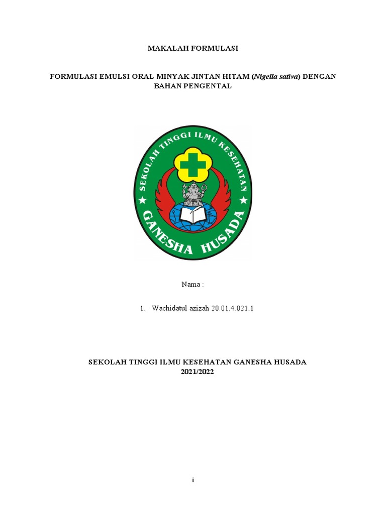 Makalah Formulasi | PDF