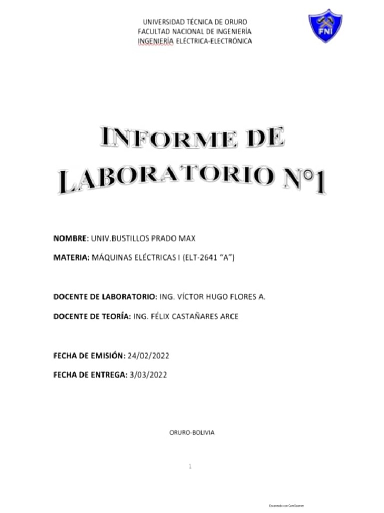 BUSTILLOS PRADO MAX (Laboratorio N°1) ELT-2641A | PDF