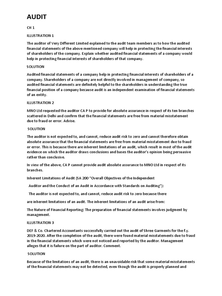 Audit PDF | PDF | Financial Audit | Audit