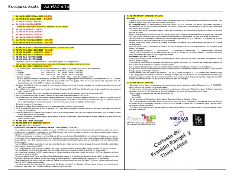Cuadro Servipack HAC 8.73 - 11.01SF | PDF | Moneda | Bancos