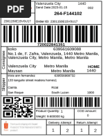 Sample JNT Waybill | PDF