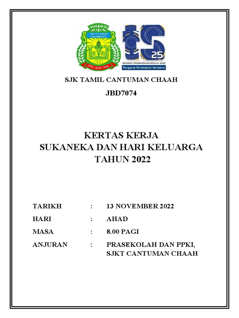 Kertas Kerja Sukaneka 2022 | PDF