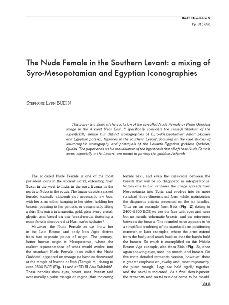 The Nude Female in The Southern Levant A PDF | PDF | Deities
