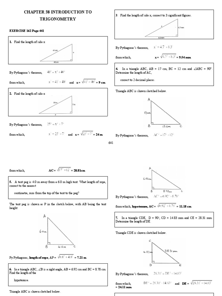 Trigonometry Applications and Exercises | PDF | Trigonometric Functions ...
