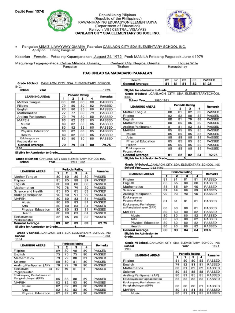 Deped-Form-137 1 PDF | PDF