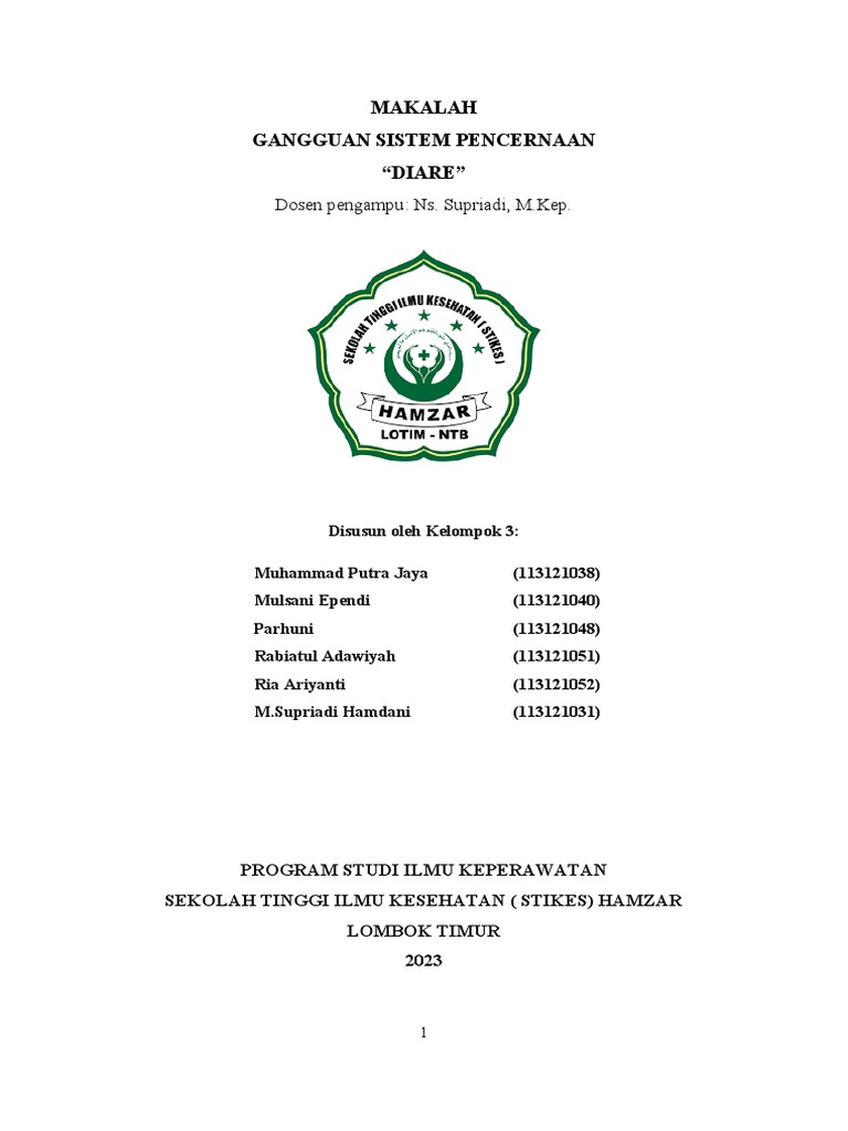 MAKALAH Diare | PDF