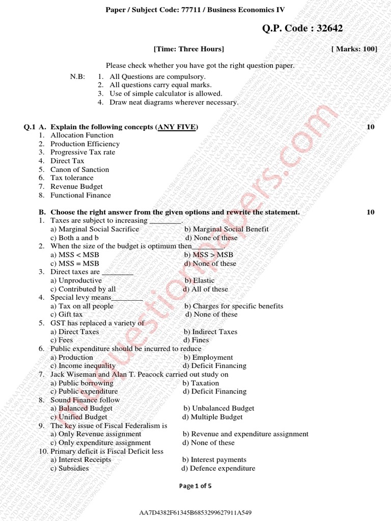 Sy-Bcom Sem4 Be-Iv-Cbcgs Apr19 PDF | PDF | Government Budget Balance | Public Finance