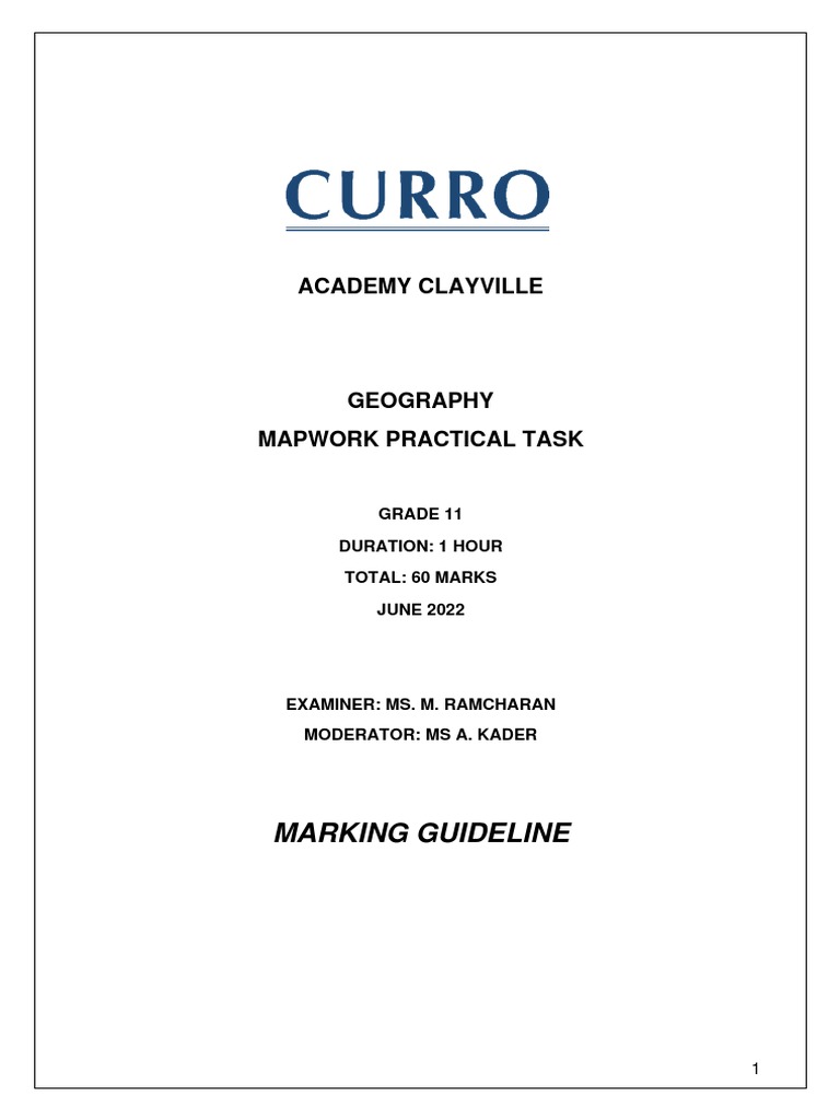 MAPWORK TASK TERM 2 MEMO - ERMELO Final | PDF | Topography | Geographic Information System