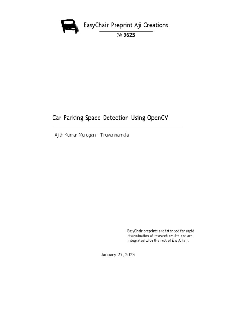 Car Parking Space Counter | Download Free PDF | Parking | Computer Vision