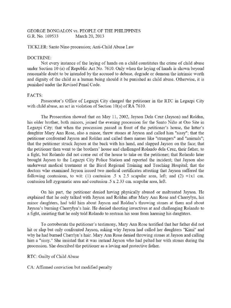 GEORGE BONGALON Vs PEOPLE PDF | PDF