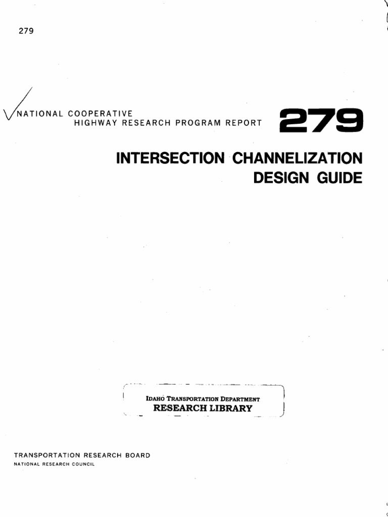 Intersection Channelization Design Guide | PDF | Traffic | Intersection ...