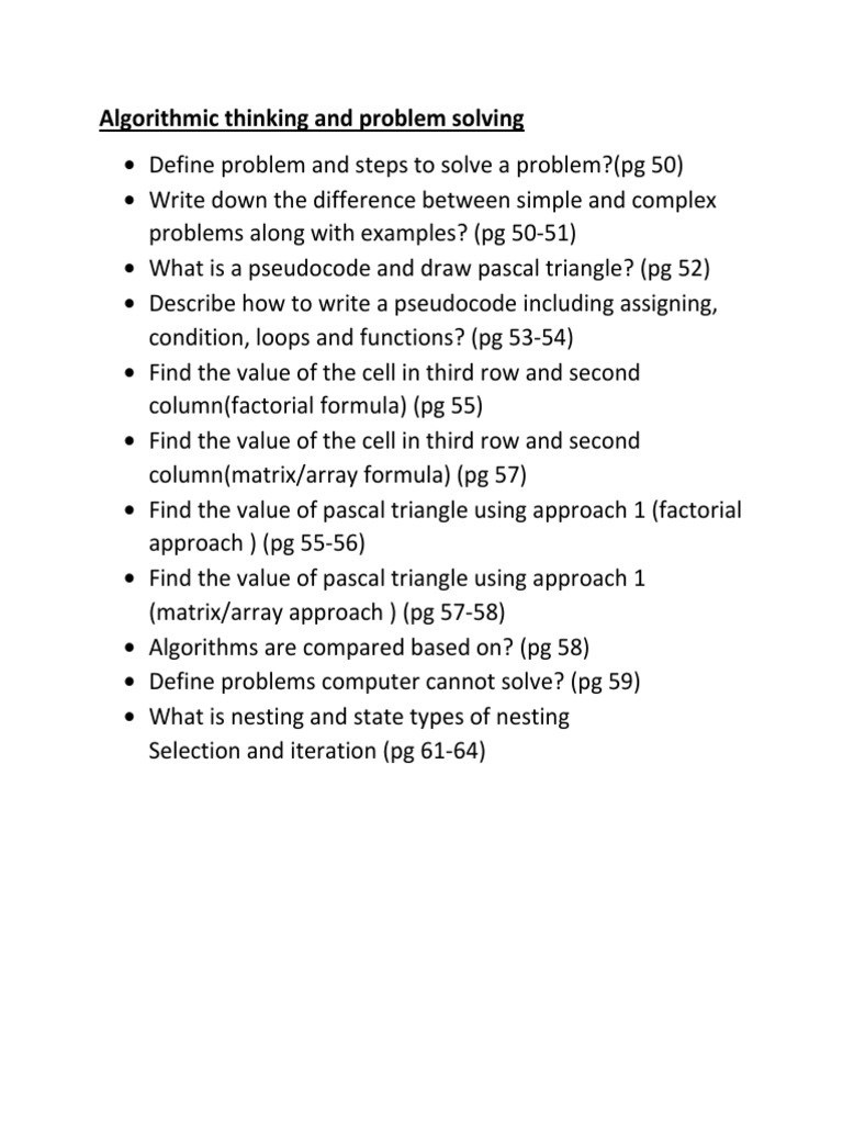 Algorithmic Thinking and Problem Solving PDF | PDF